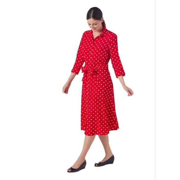 Appleseed's | Dresses | Nwt Appleseeds Red Polkadot Dress | Poshmark